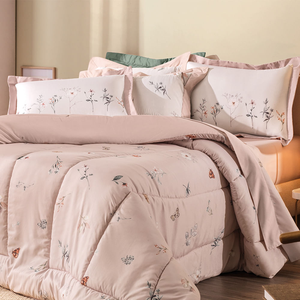 Edredom King Altenburg Cetim 300 Fios Petit Flora