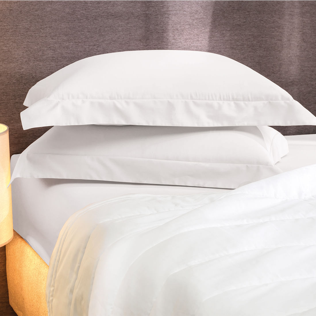 Lençol com Elástico King Altenburg Algodão Lux 200 Fios Branco